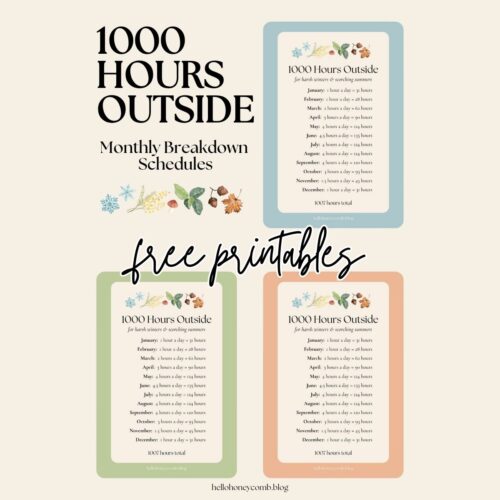 How To Track Hours for the 1000 Hours Outside Challenge - Hello Honeycomb